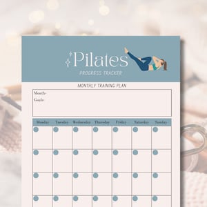 Pilates Journal Tracker Printable Pilates Planner Fitness Plan Tracker ...