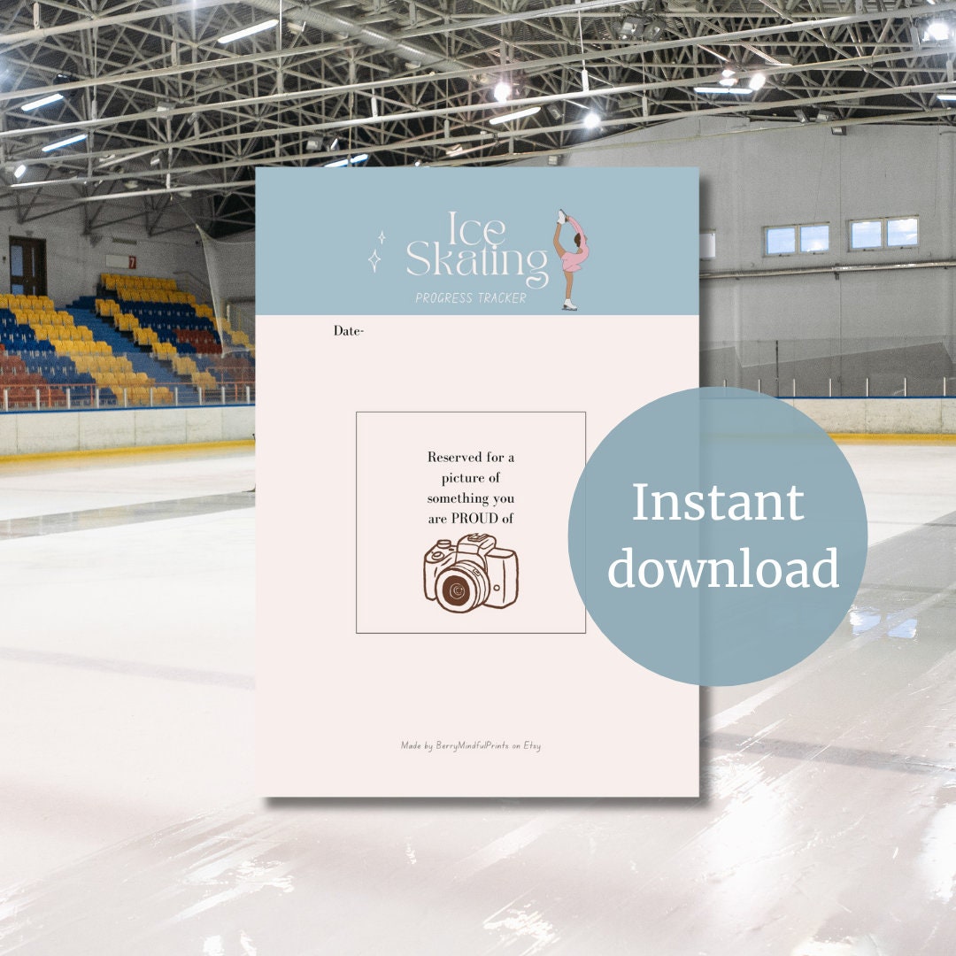 Ice Skating Journal Printable Figure Skating Planner Tracker Ice Skater ...