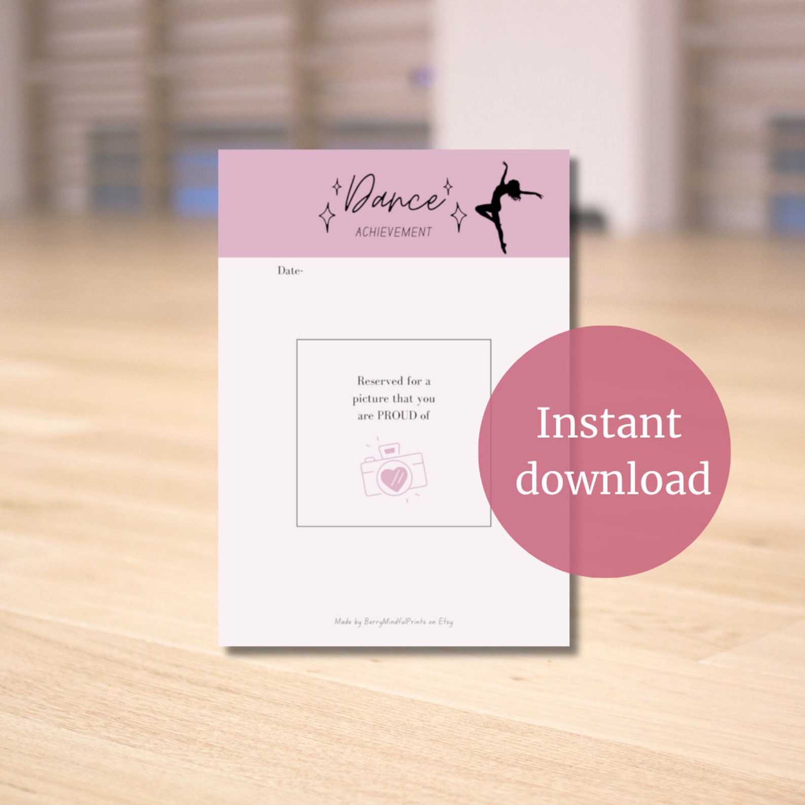 Dance Journal Recital Tracker Printable Bundle, Dancer Fitness Progress ...