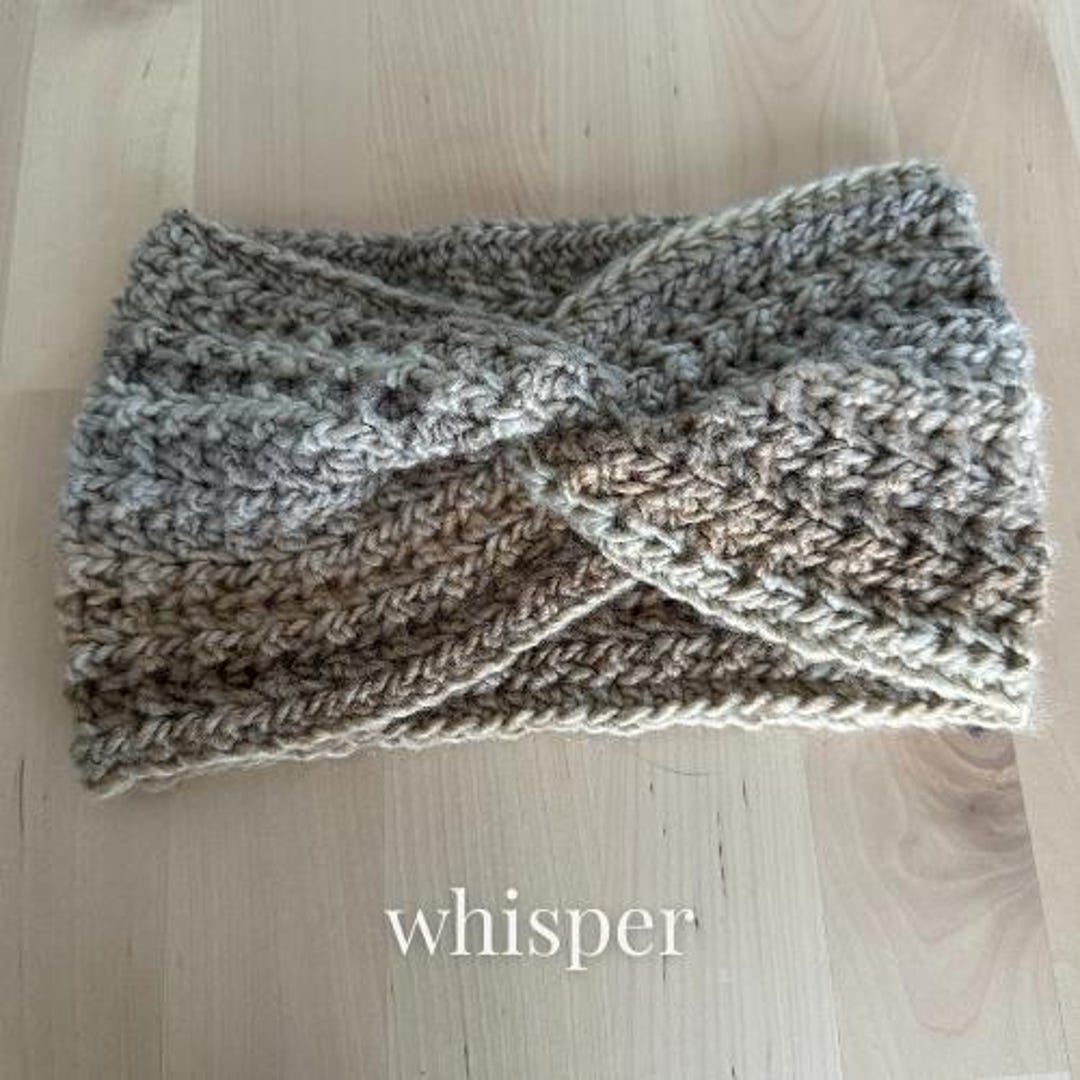 Handmade Ear Warmer - Winter Ear Cover, Wool Blend Headband, Crochet ...