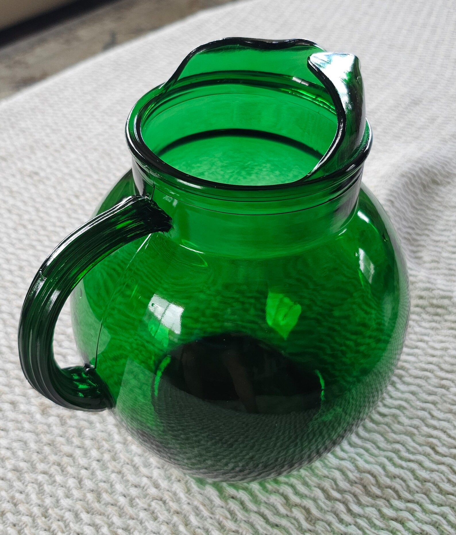 Forest Green, Glass 3 Quart Water Pitcher by Anchor Hocking - Etsy