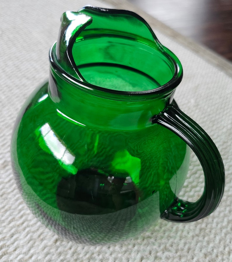 Forest Green, Glass 3 Quart Water Pitcher by Anchor Hocking - Etsy