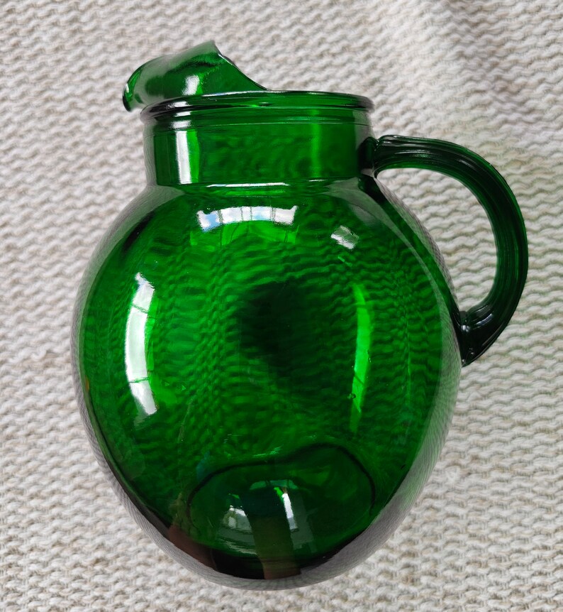 Forest Green, Glass 3 Quart Water Pitcher by Anchor Hocking - Etsy