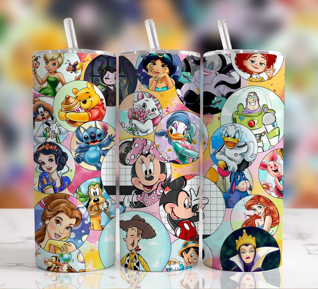 Cartoon Character Tumbler Wrap PNG, 20 Oz Skinny Straight Wrap, Full ...