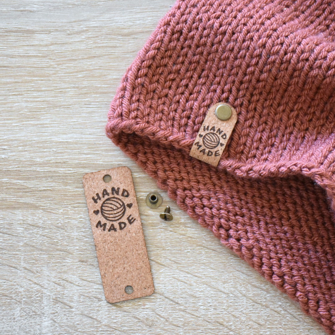 20 Pcs | Laser Engraved Knitwear Rivet Tags, Clothing Tags, Handmade ...