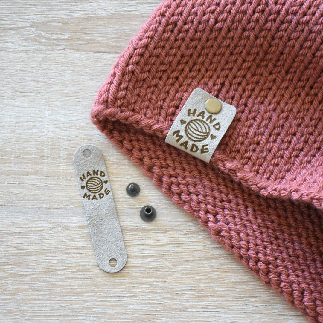 40 Pcs | Laser Engraved Knitwear Rivet Tags, Clothing Tags, Handmade ...
