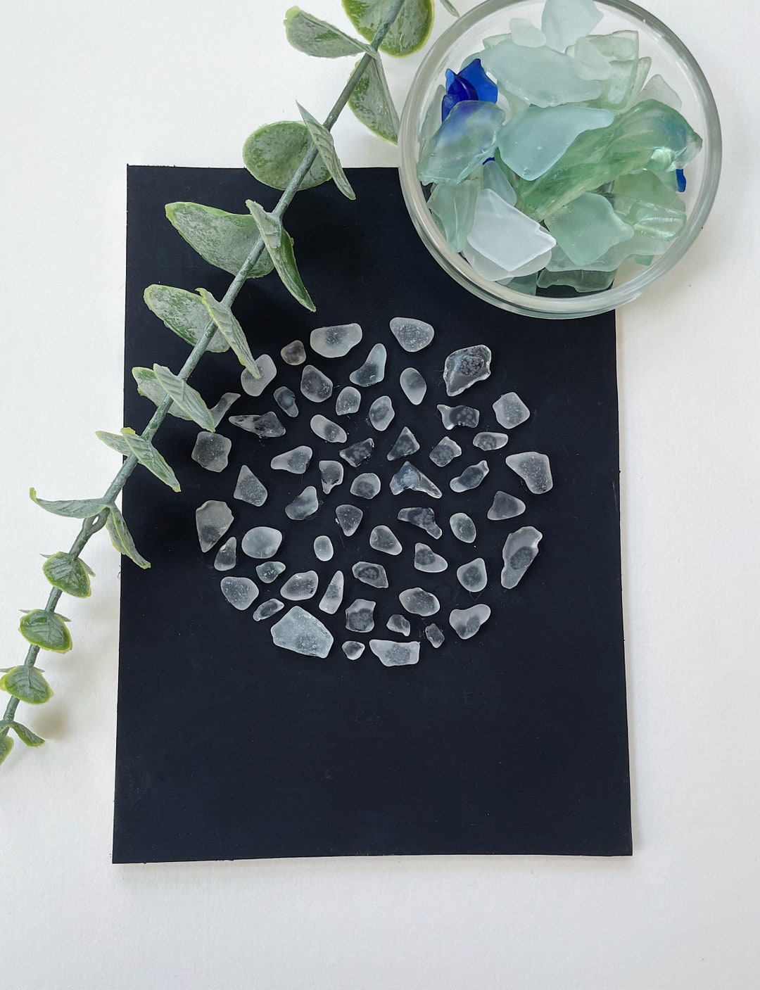 New England Sea Glass Circle Art - Etsy