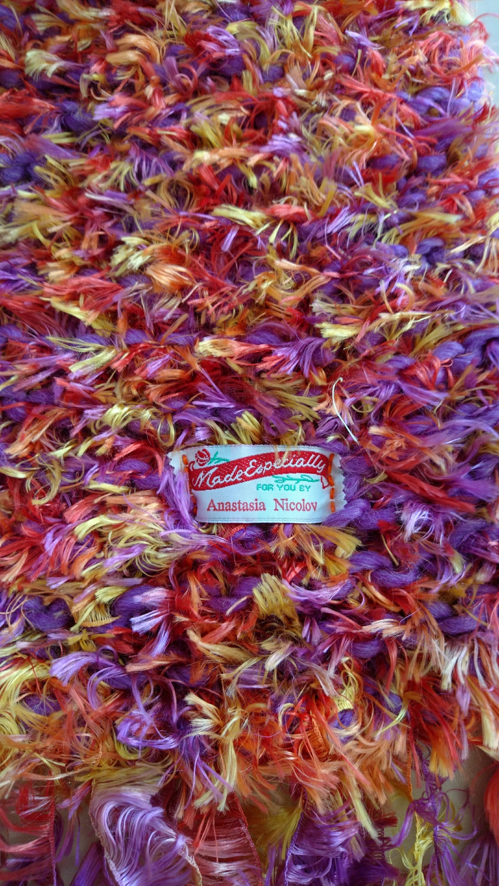 Fiery Magenta Fuzzy Winter Scarf - Etsy España