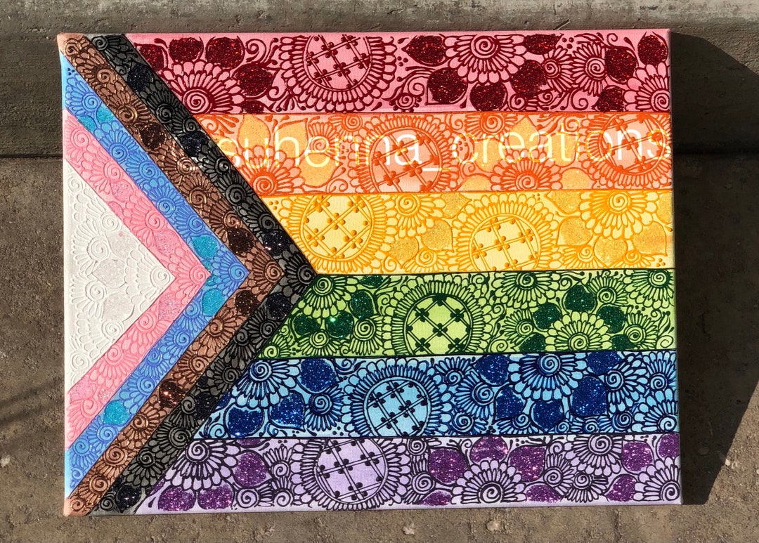 Pride Flag Canvas // Lgbtq+ // Rainbow - Etsy