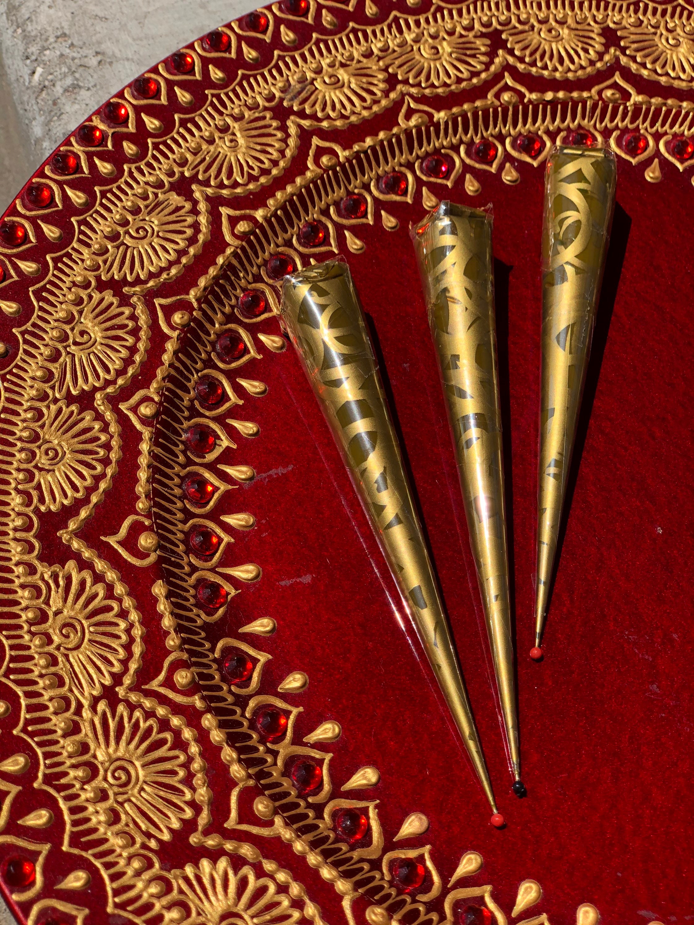 THREE HENNA CONES // All Natural Hand Made Henna Cones // | Etsy