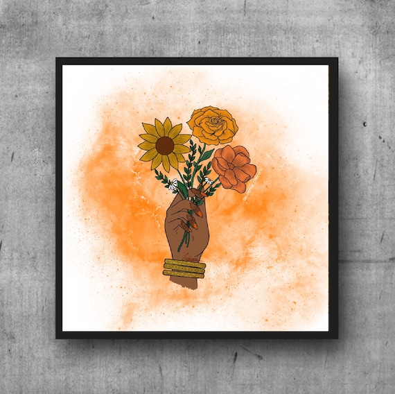 A Phool for You Print // Flowers // Floral // Desi Art // | Etsy