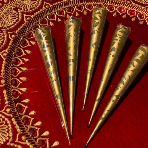 THREE HENNA CONES // All Natural Hand Made Henna Cones // - Etsy