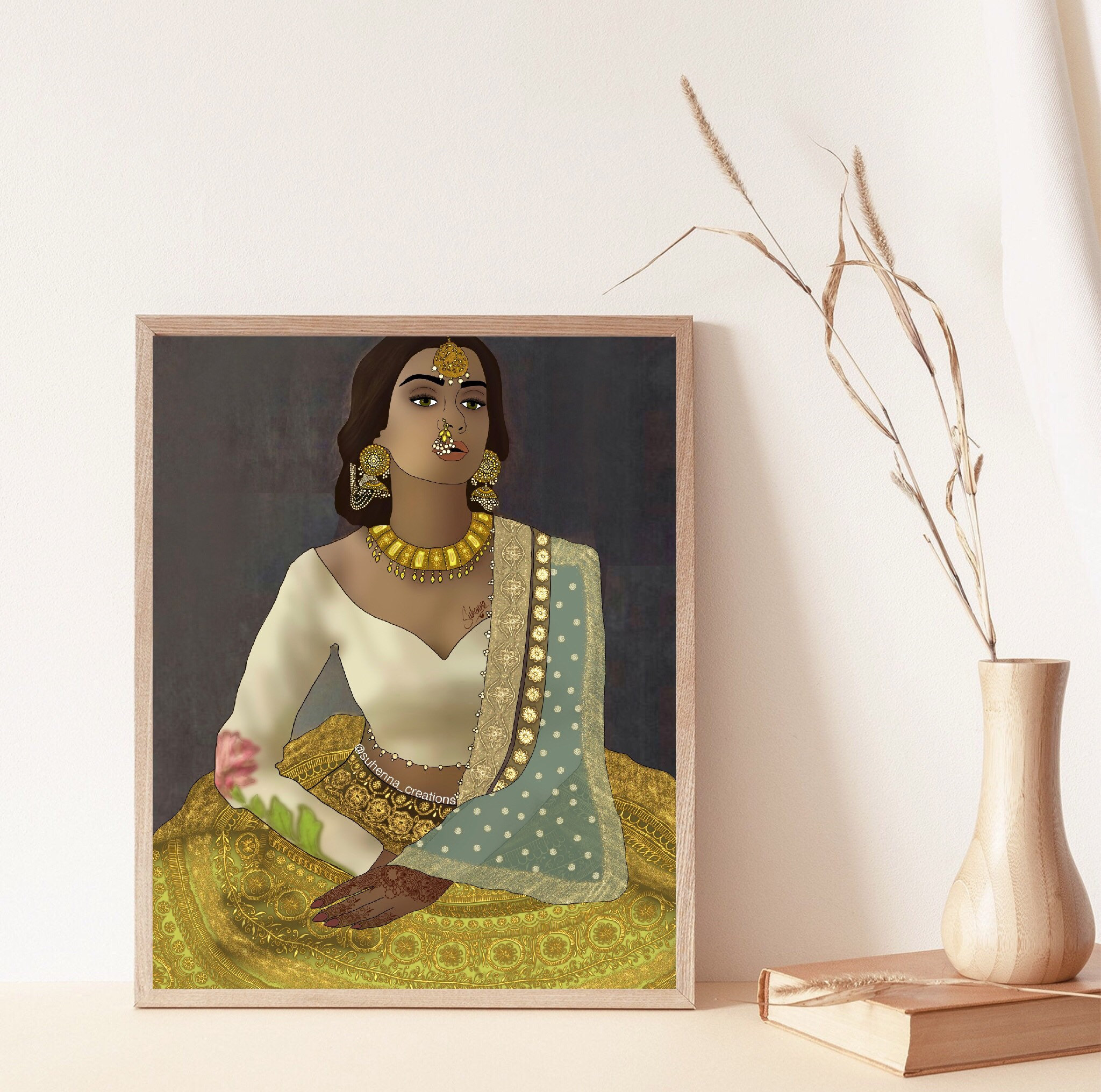 Royalty rani // print // desi art // indian // india // art // | Etsy