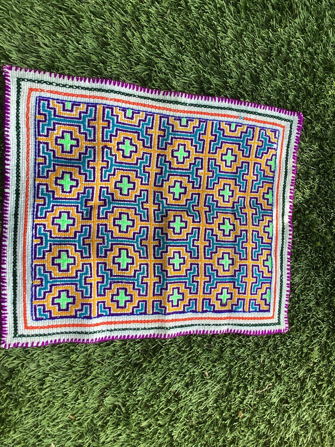 Shipibo Textile, Shipibo Embroidery, Handmade Altar Cloth, 40x34cm Tapestry - Etsy