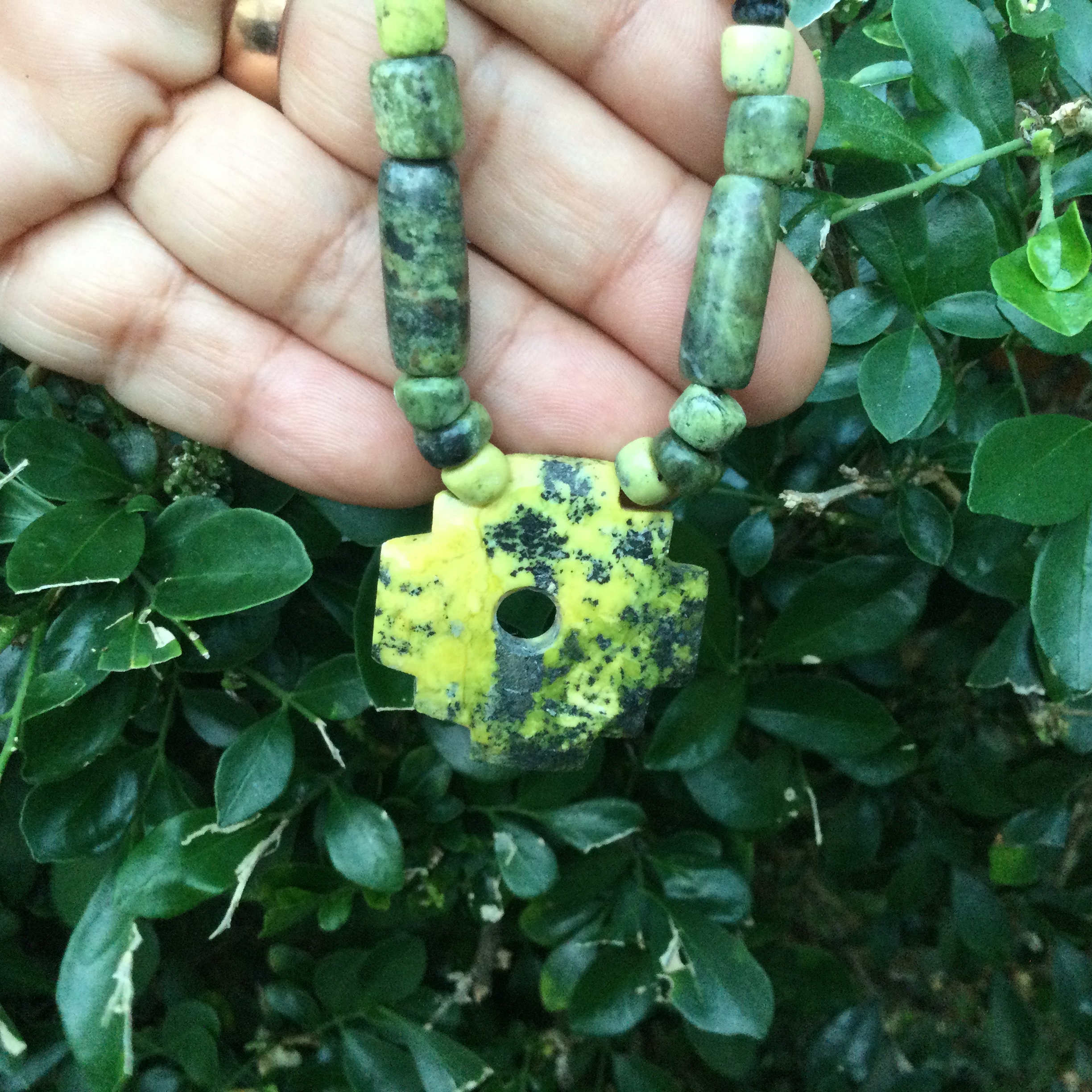 Inca Cross Pendant Necklace Serpentine Stone Carved Pendant - Etsy