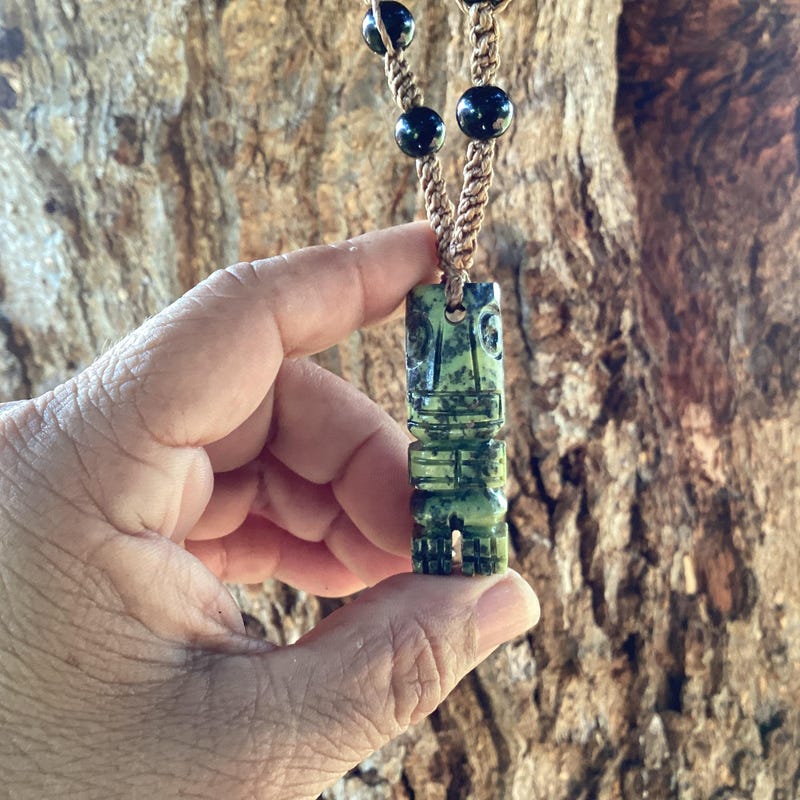 Green Shamanic Necklace - Etsy