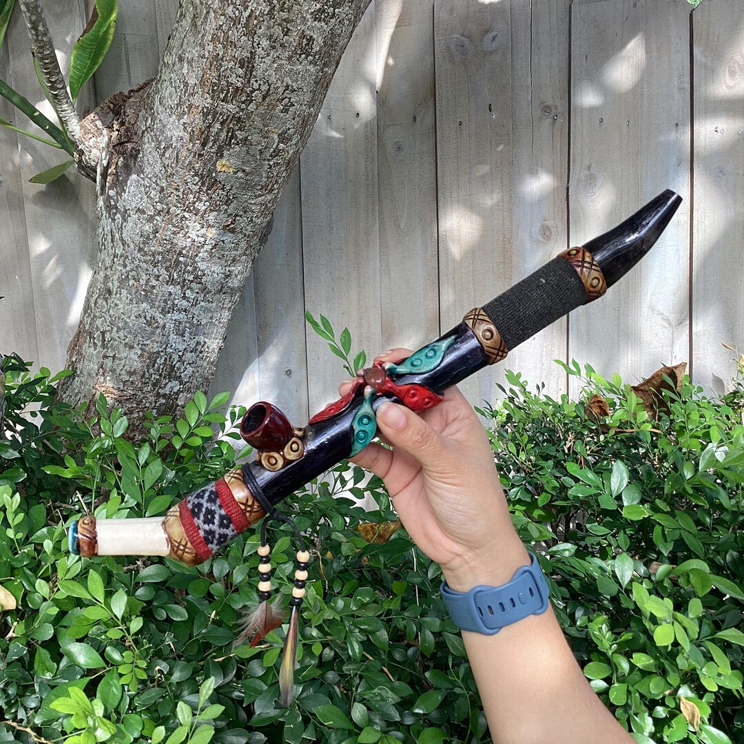 Mapacho Tobacco Pipe, Unique Pipe for Shaman Ceremony, Medicine ...