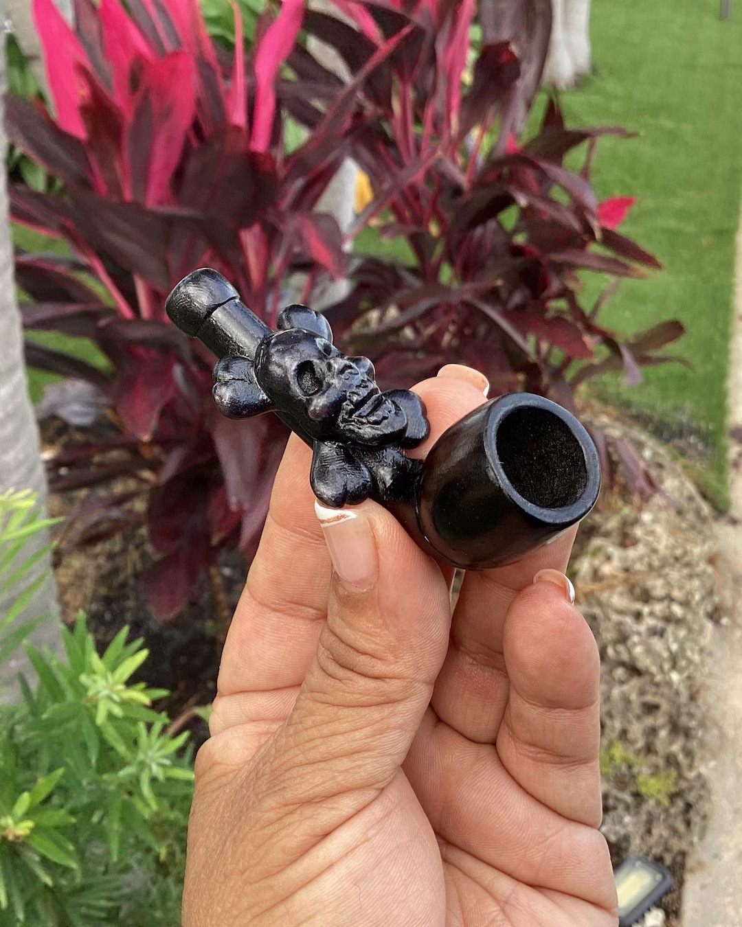 Artesanal Skull Tobacco Smoking Pipe, Carved Skull Pipes, Gift for ...