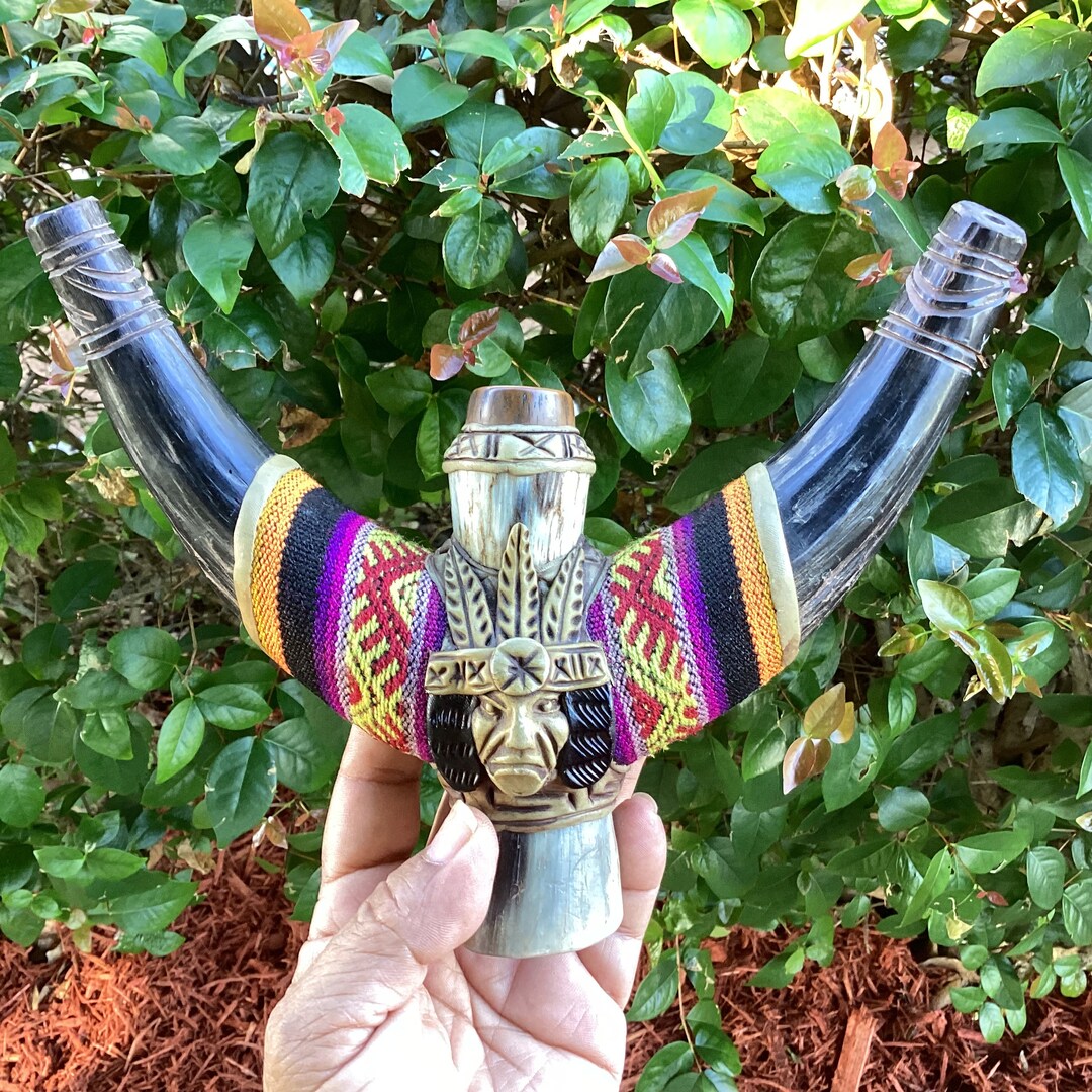 Double Ritual Ceremony Shamanic Pipe, Shaman Smoking Pipe, Sacred Pipe ...
