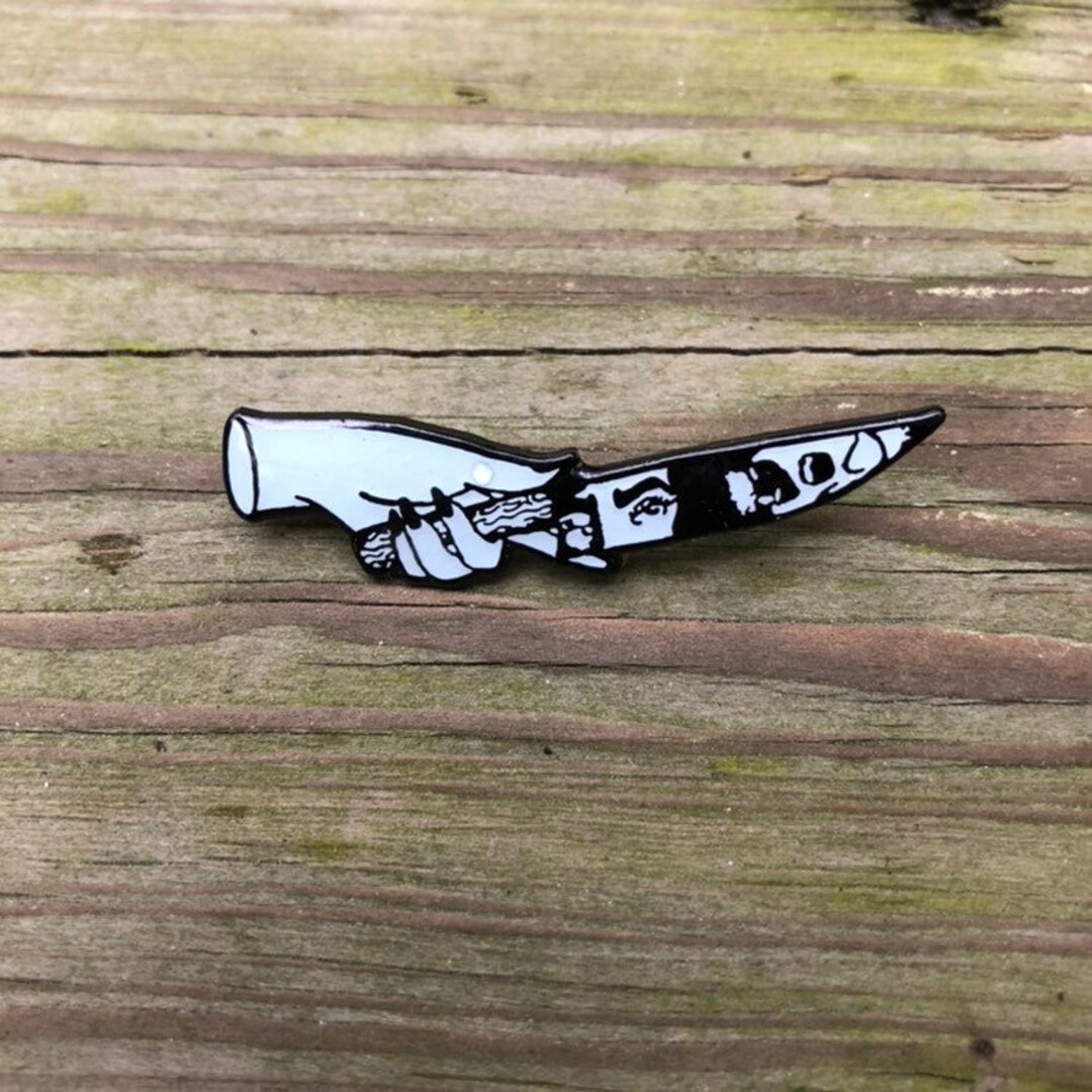 Knife | Enamel Pin Glow in the Dark - Etsy