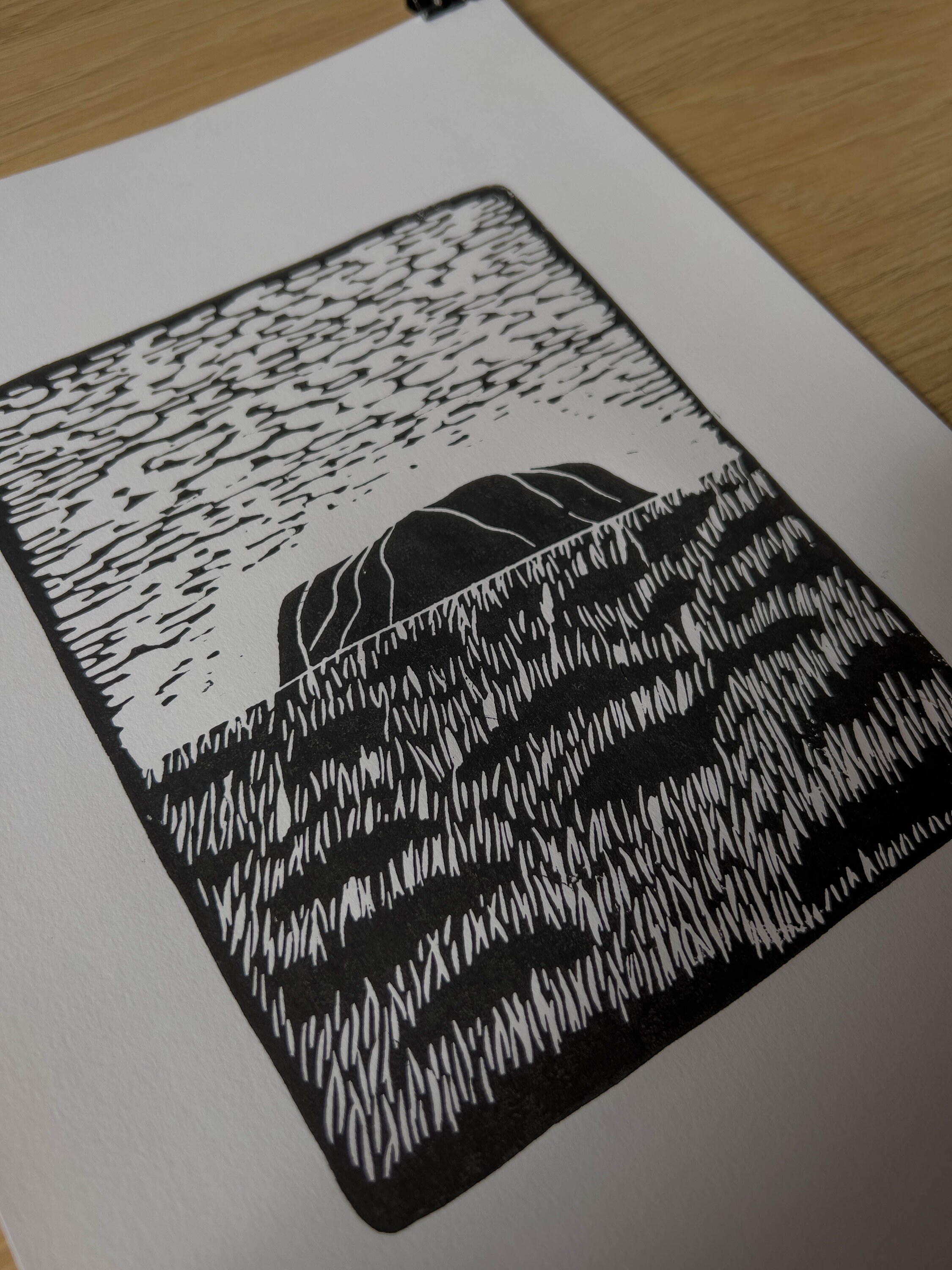 Uluru / Ayers Rock, Original Linocut, Limited Edition, Relief Print - Etsy