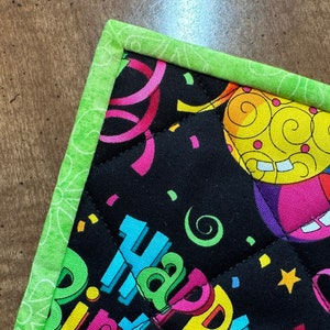 Quilted Mug Rug, Happy Birthday Gift, Item 658 - Etsy