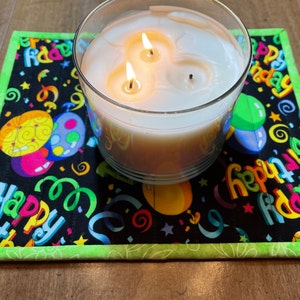 Quilted Mug Rug, Happy Birthday Gift, Item 658 - Etsy