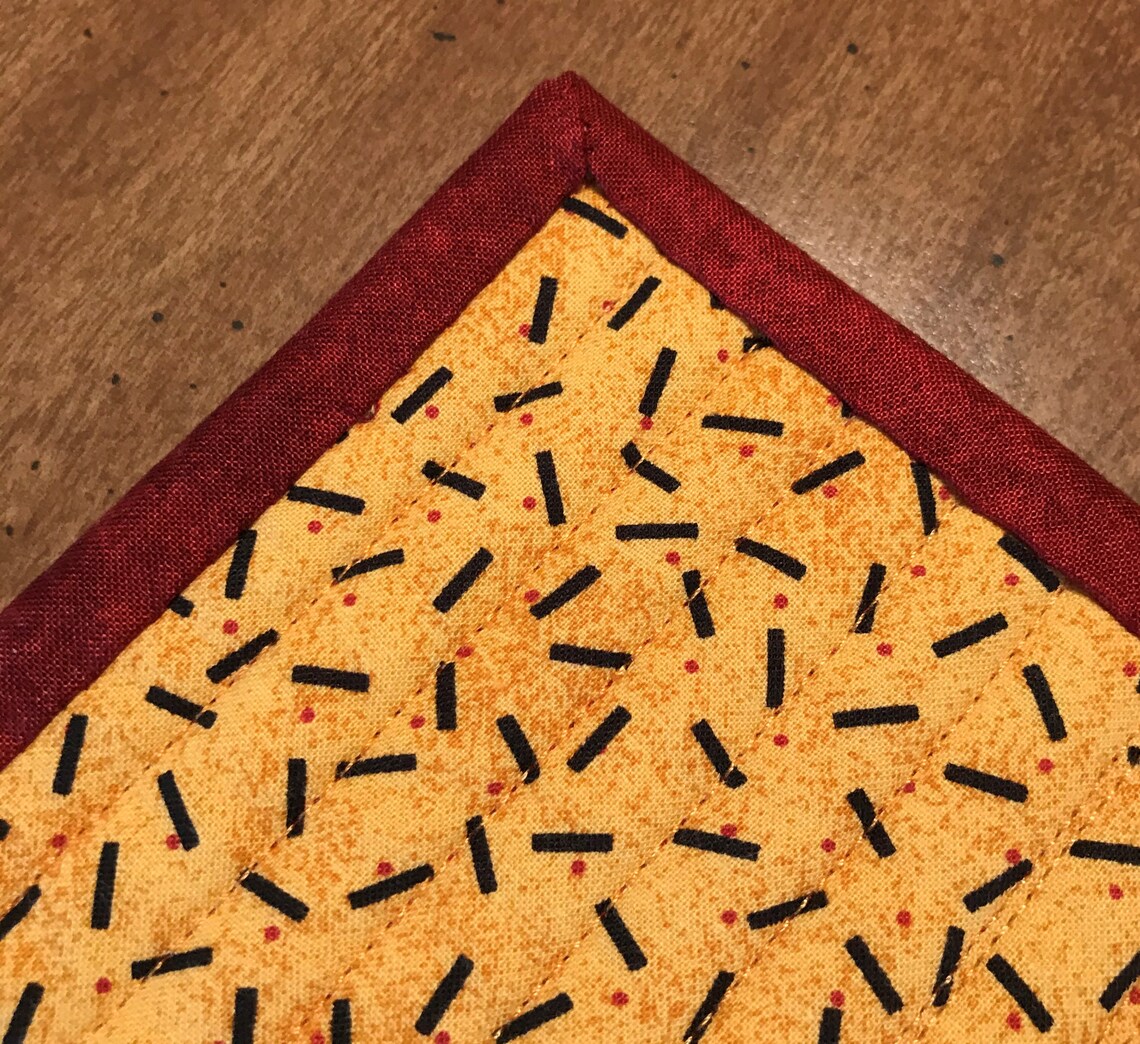 Quilted fall mug rug autumn leaves item 539 | Etsy