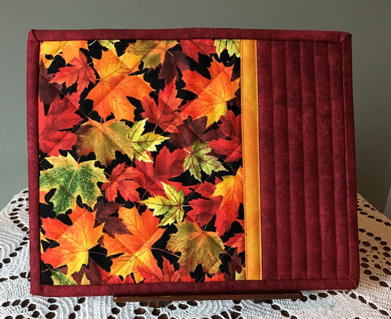 Quilted fall mug rug autumn leaves item 539 | Etsy