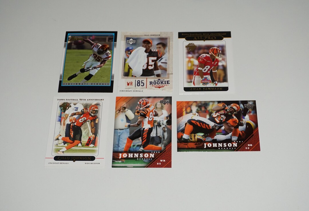 Chad Johnson, Rudi Johnson, Trading Card Lot, Bengals Football Cards - Etsy
