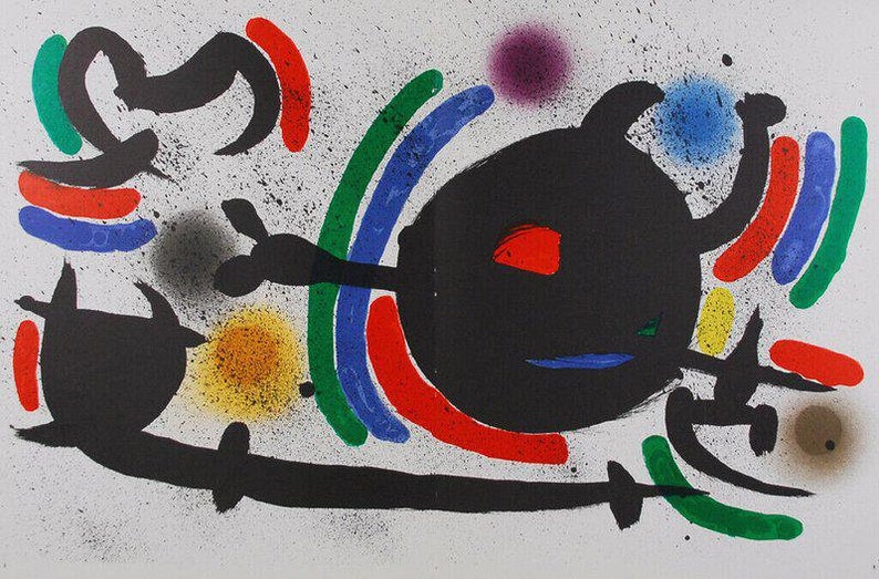 1972 Joan Miro, Numbers X, Original Color Lithograph, Miro Lithograph ...