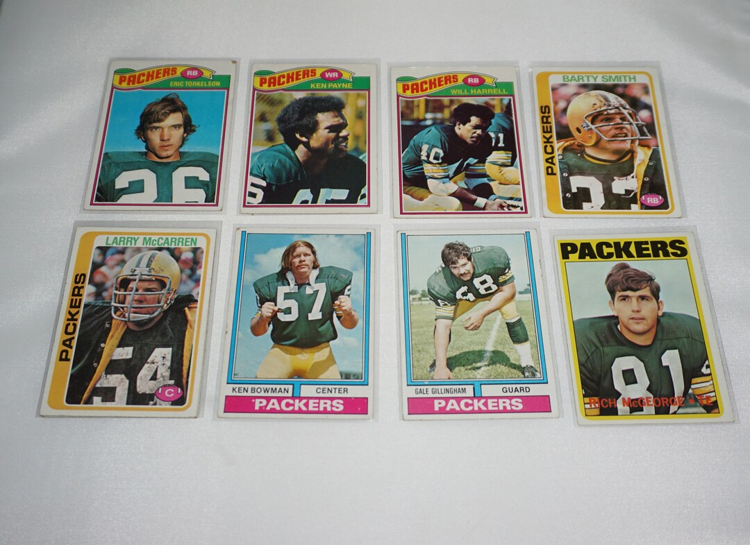 Vintage Green Bay Packers Topps Football Card LOT Eric - Etsy