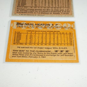 Expos 1980's Randy Lerch Neal Heaton Baseball | Etsy