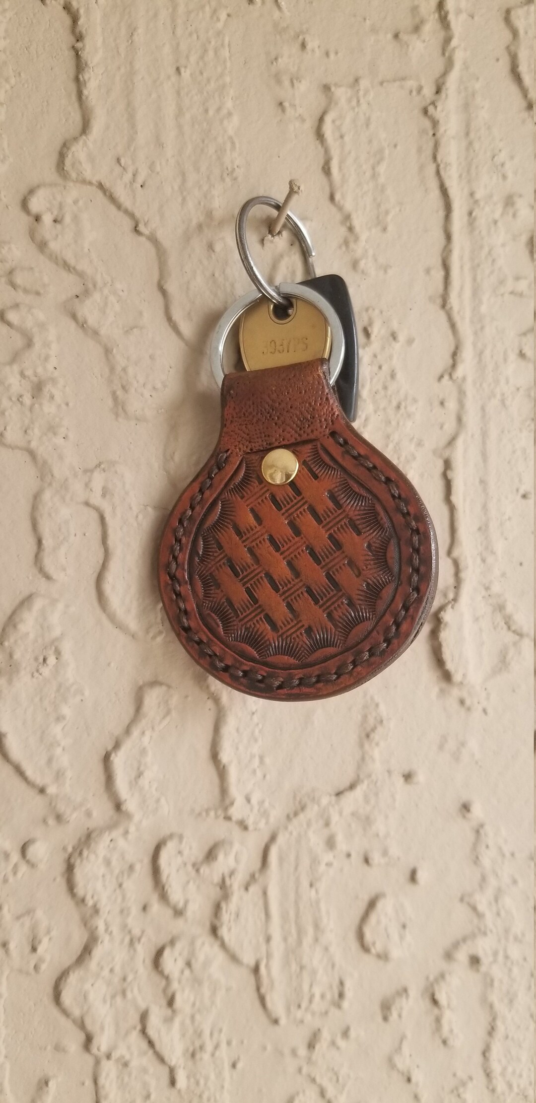 Handmade Leather Ear Tag Key Chains - Etsy