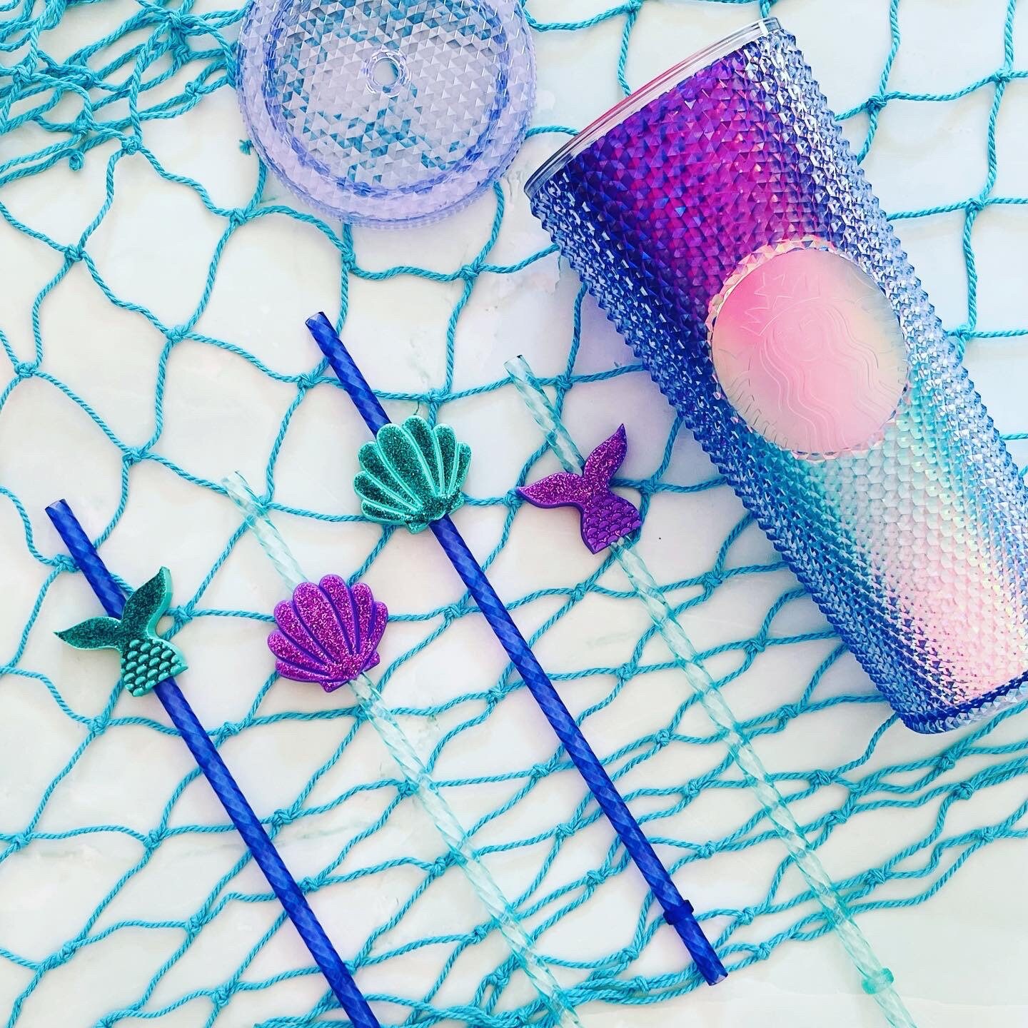 Mermaid Straw Toppers - Etsy