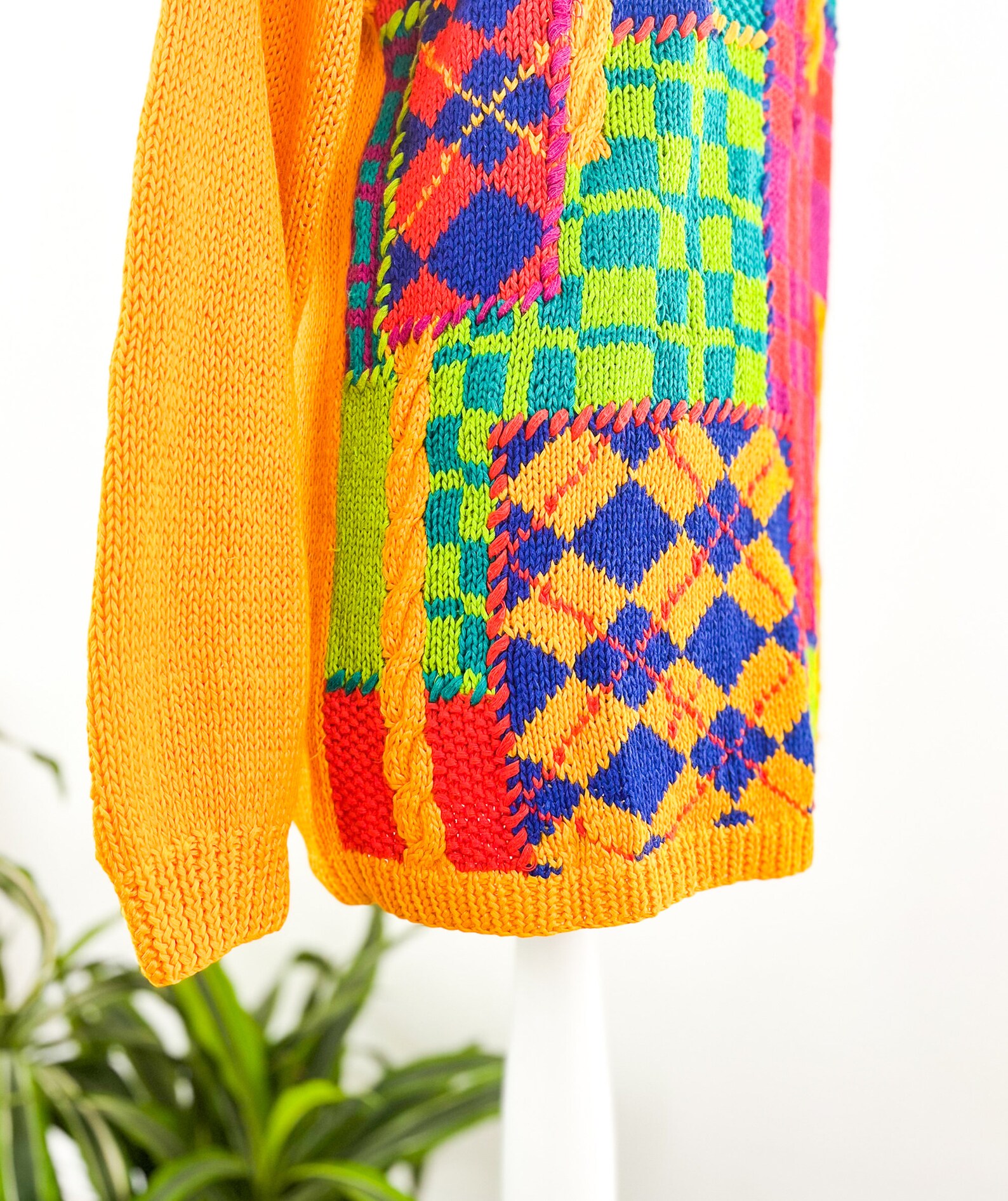 Vintage 1980s Sweater, Vintage Orange Sweater, 80s Patterned Sweater ...