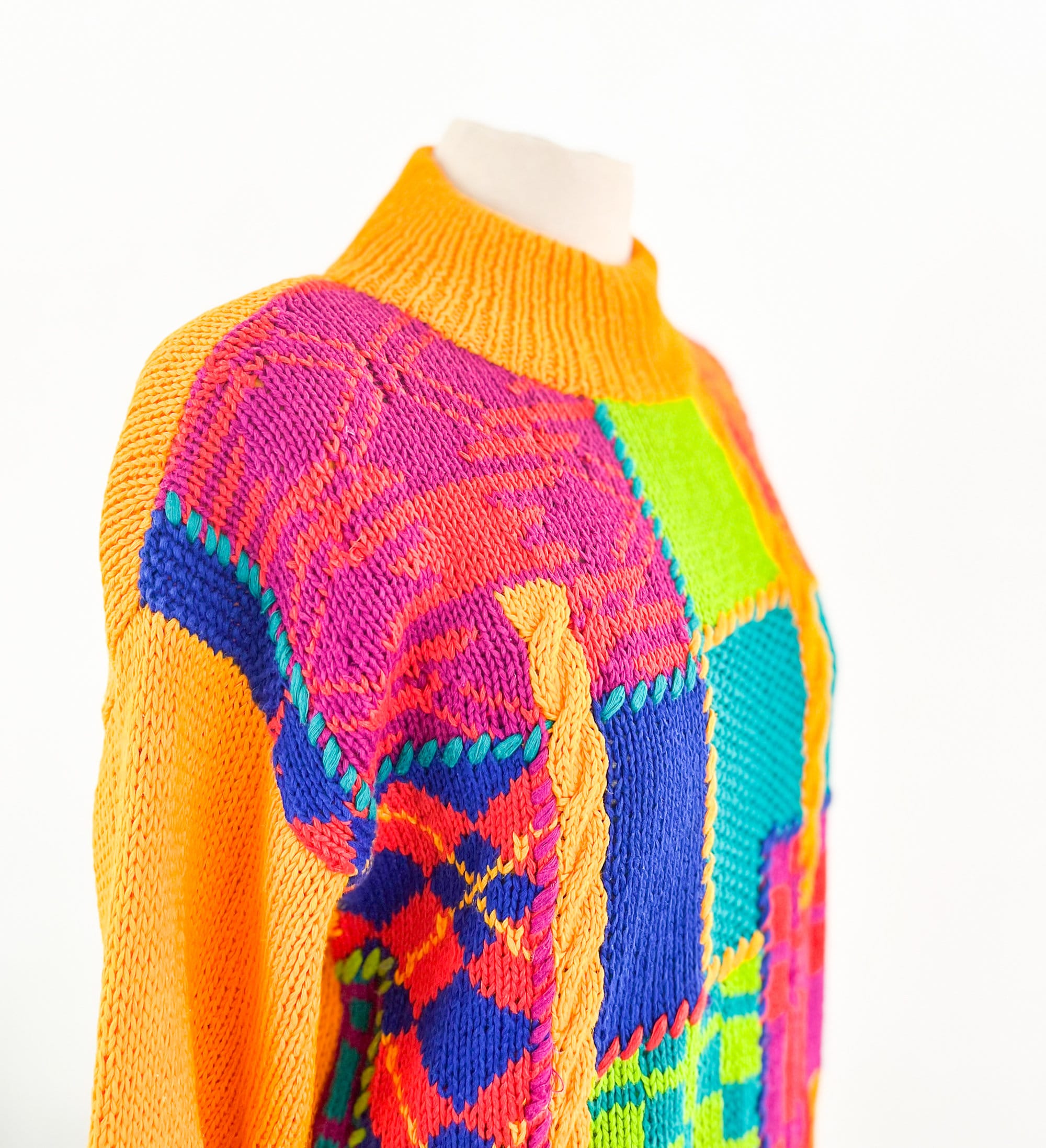 Vintage 1980s Sweater, Vintage Orange Sweater, 80s Patterned Sweater ...