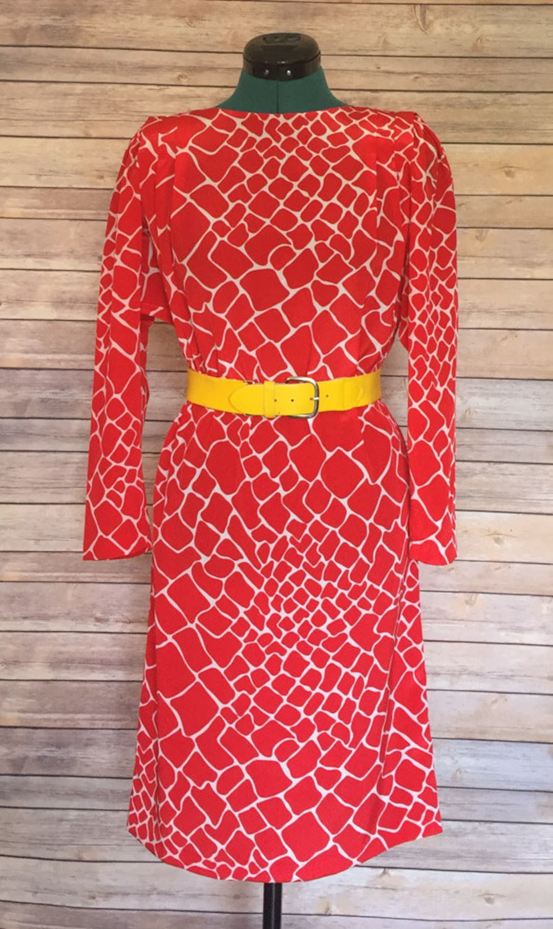 Vintage Red Dress, Evening Dress, Vintage Dress, 80s Dress, Summer ...