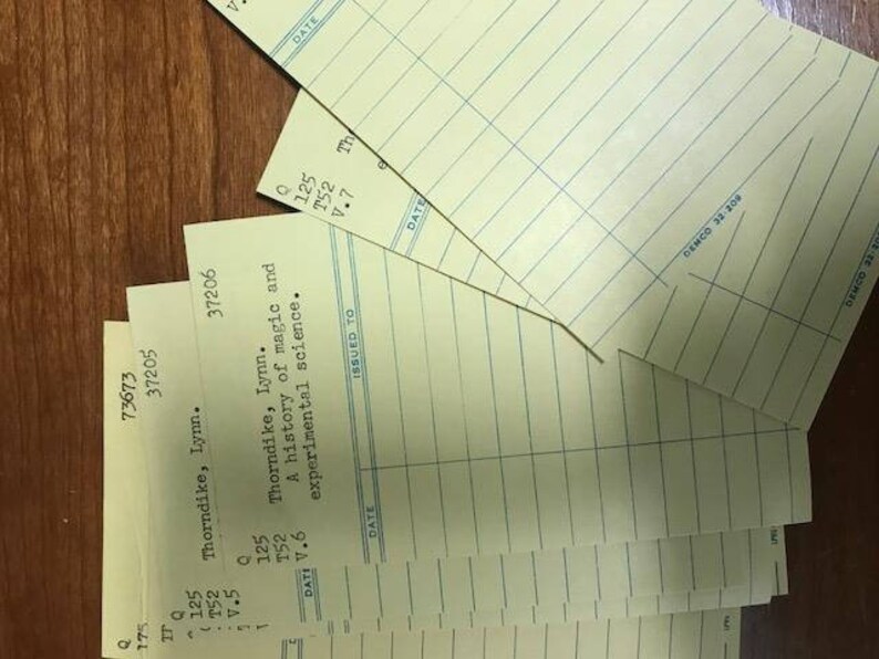 50 Vintage UNSTAMPED Checkout Cards From Library Books! They Have the ...