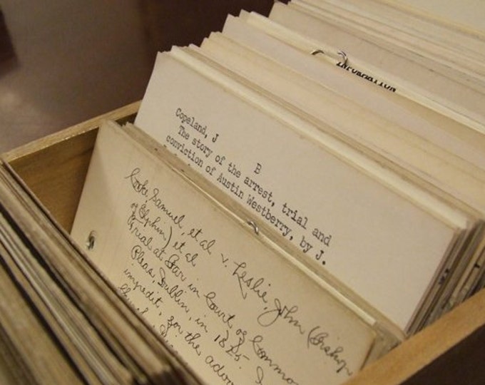 50 Vintage Library Catalog Cards - Etsy