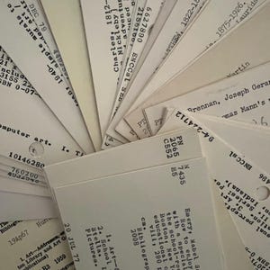 50 Vintage Library Catalog Cards - Etsy