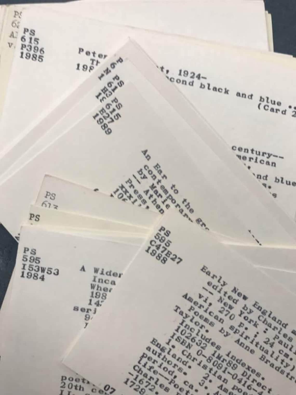 50 Vintage Library Catalog Cards | Etsy