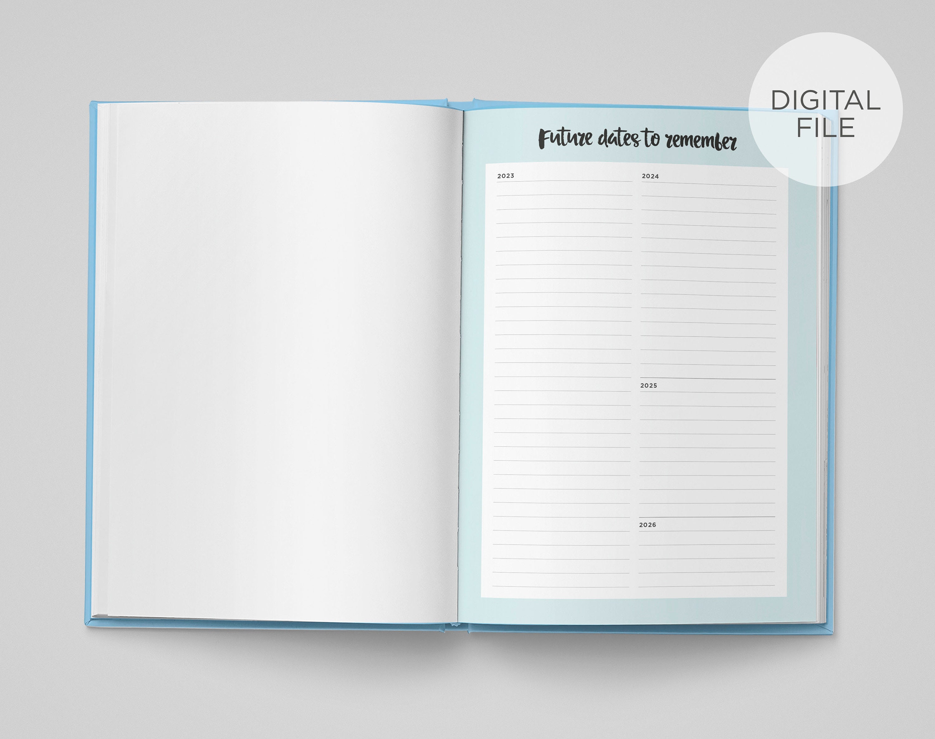 Digital Future Log Page Printable Page Printable Diary - Etsy