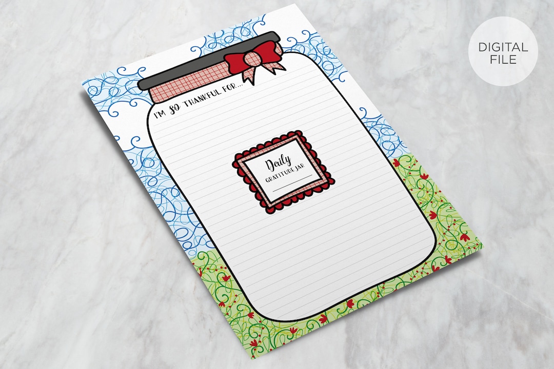 Digital Gratitude Page, Printablegratitude Page, Printable Diary ...
