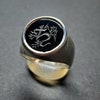Saturn Chronos Heavy Signet Ring Made to Order 14mm Gem - Etsy