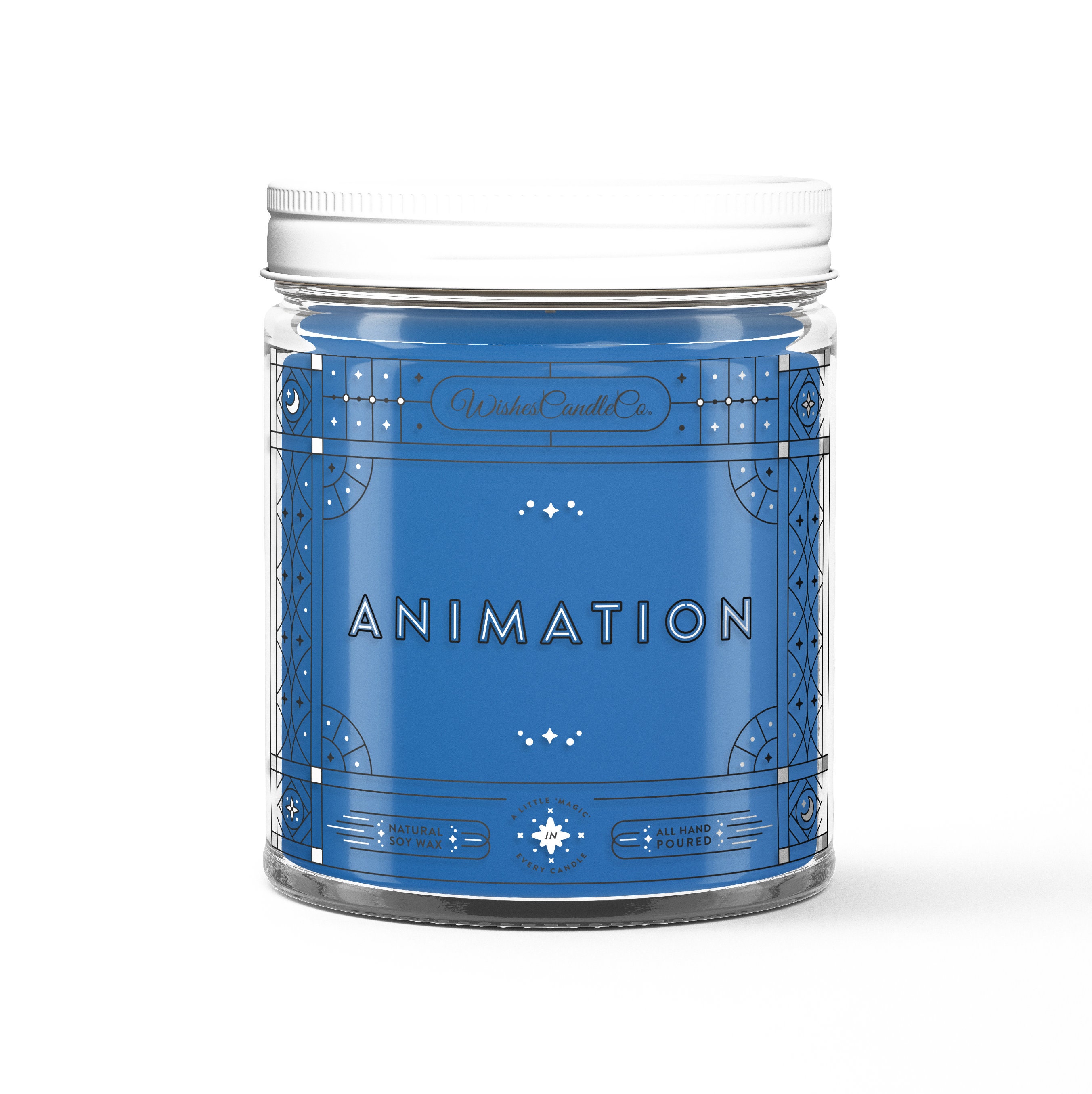 Animation 8oz Candle With Free Pin Inside Artist Creative | Etsy