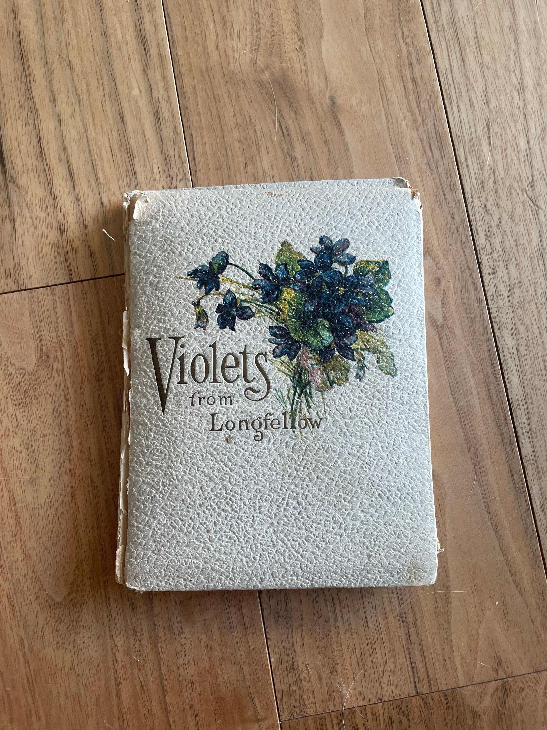 Antique VIOLETS From LONGFELLOW Book Hayes Publishers | Antique Padded ...