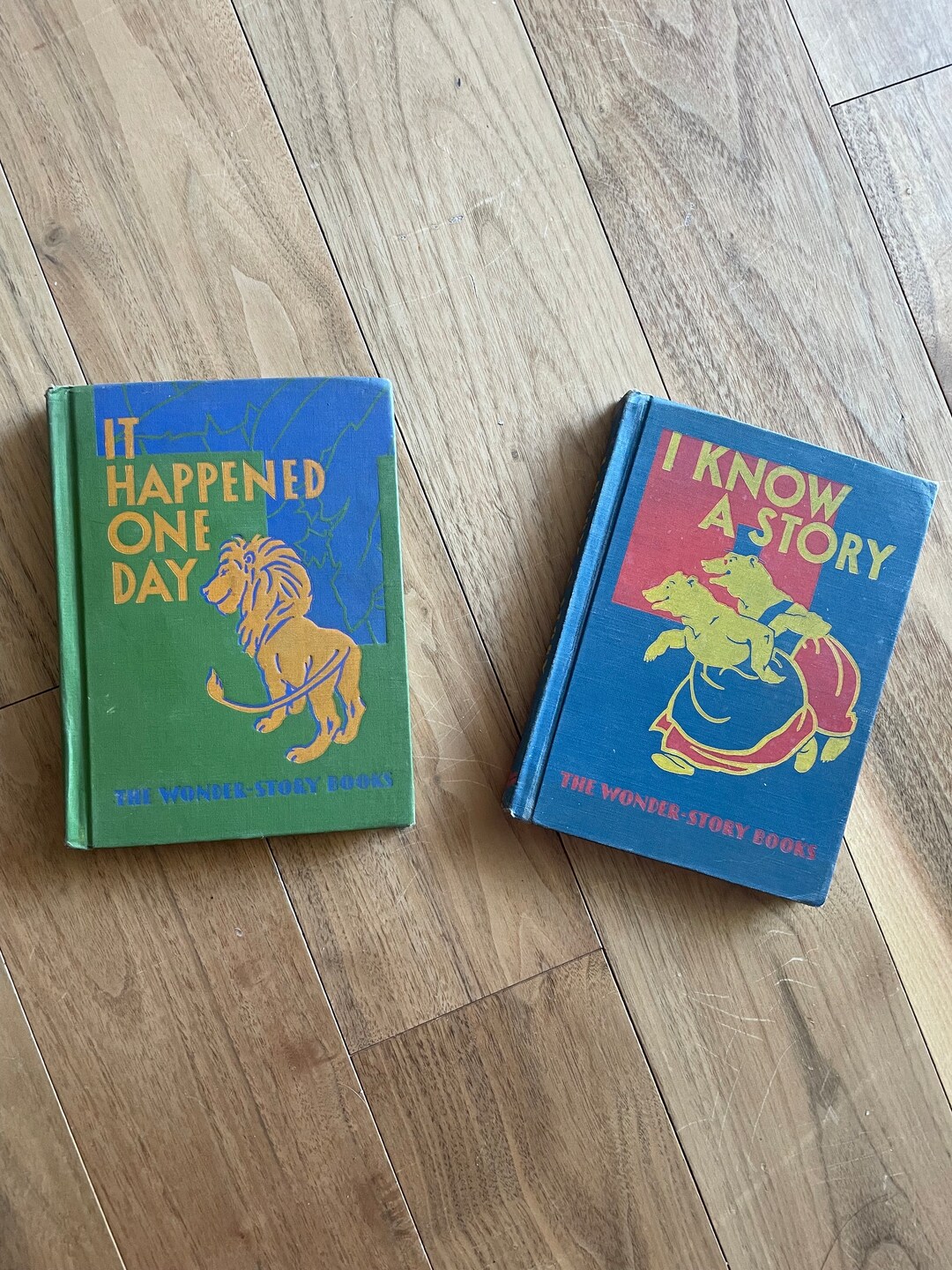 Vintage LOT of 2 the WONDER STORY Books - I Know a Story & It Happened ...