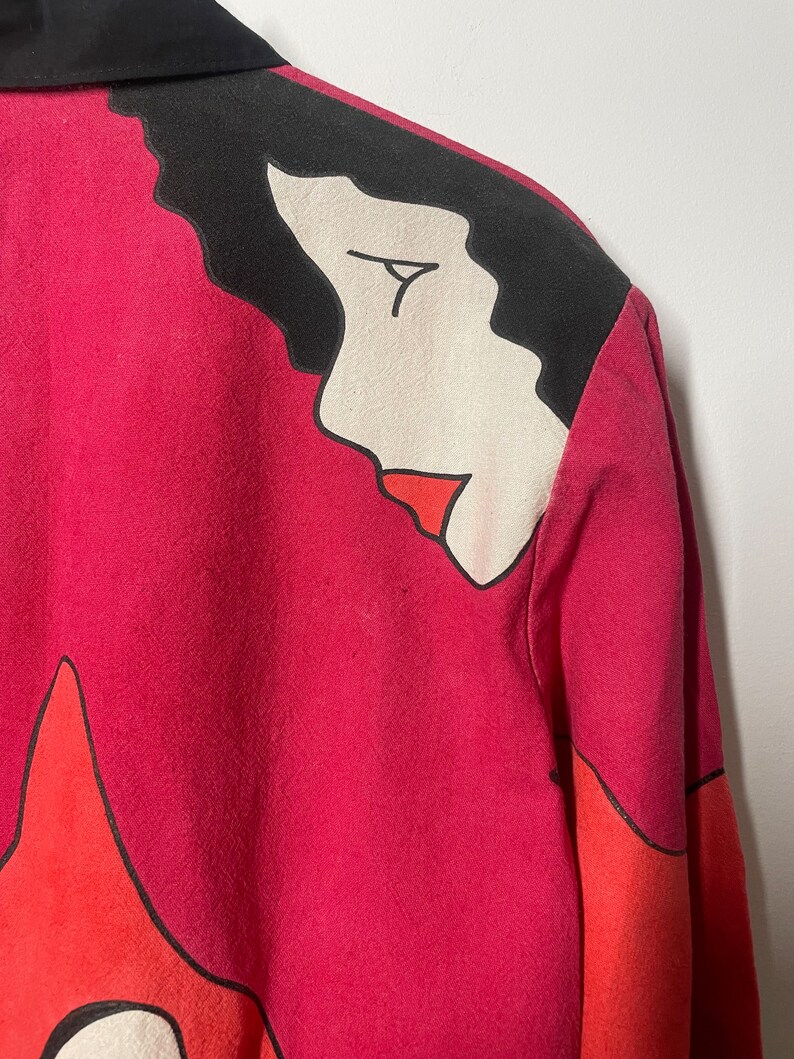 HANDPAINTED 1990's TABU ART to Wear Buttoned Down Shirt 100% Cotton ...