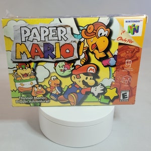 Paper Mario | NTSC | Nintendo 64 | N64 | En | Reproduction Box and ...